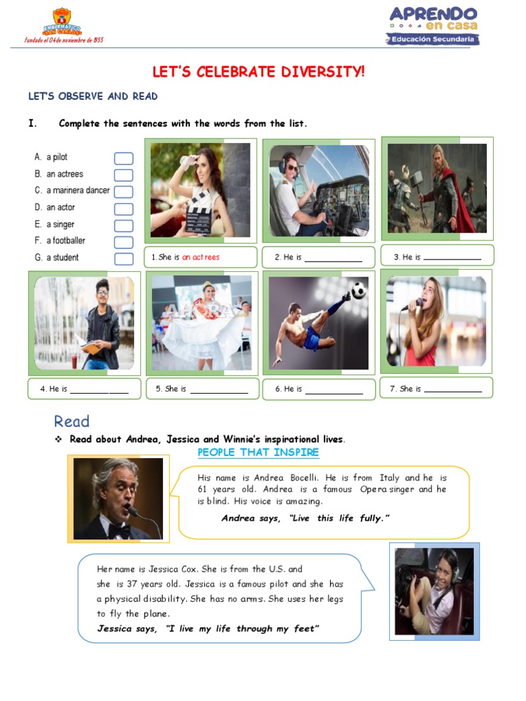 Let's Celebrate Diversity 3º | PDF