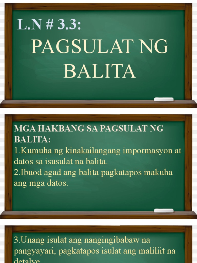 PPT-3.3-PAGSULAT-NG-BALITA | PDF PPT-3.3-PAGSULAT-NG-BALITA | PDF