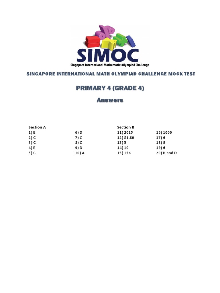 SIMOC P4 (Ans) | PDF | Sports & Recreation | Technology & Engineering
