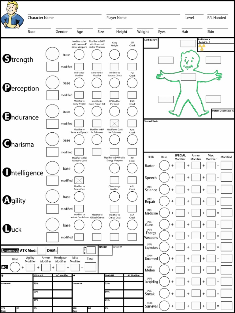 1 Char Sheet | PDF