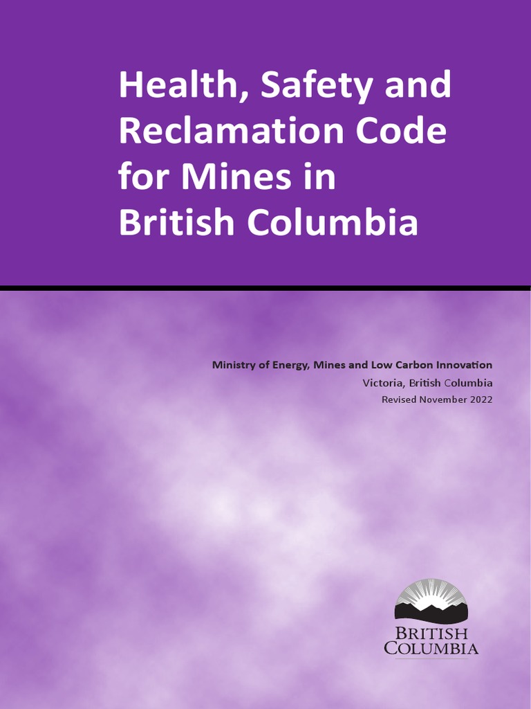 BC Health, Safety and Reclamation Code | PDF | Occupational Safety And ...