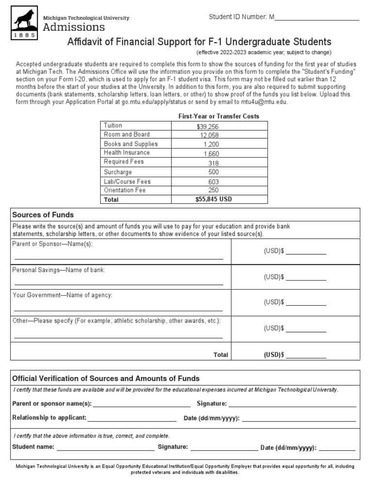 Admissions Affidavit | PDF