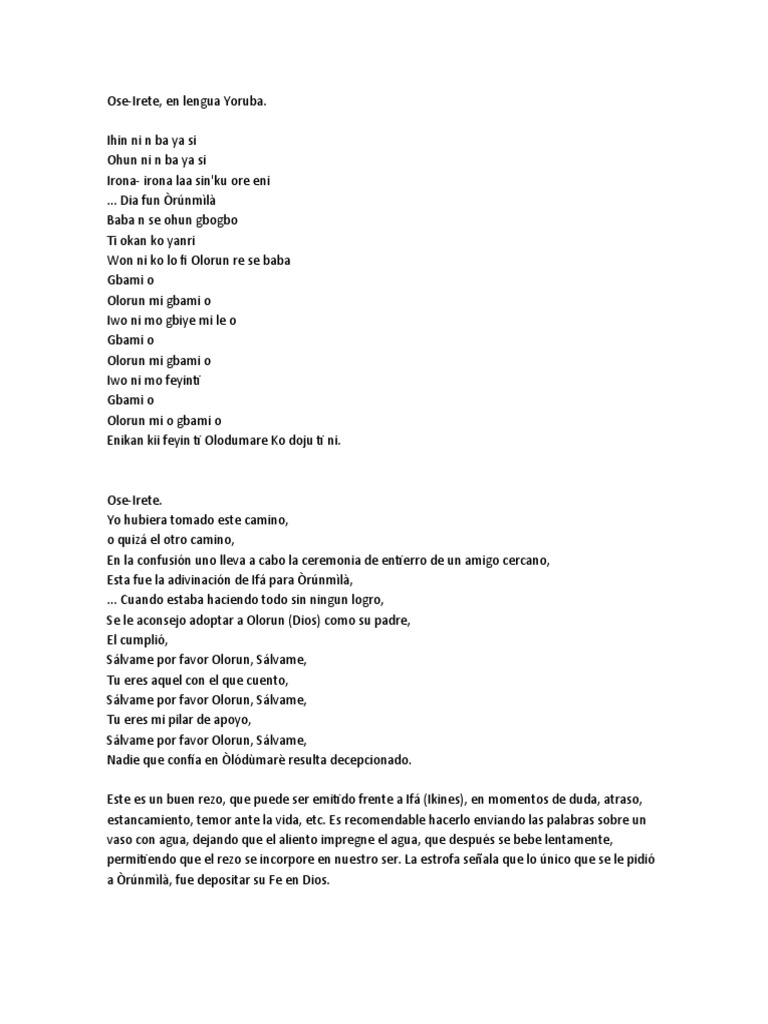 Ose Irete (Fe para Resolver) | PDF