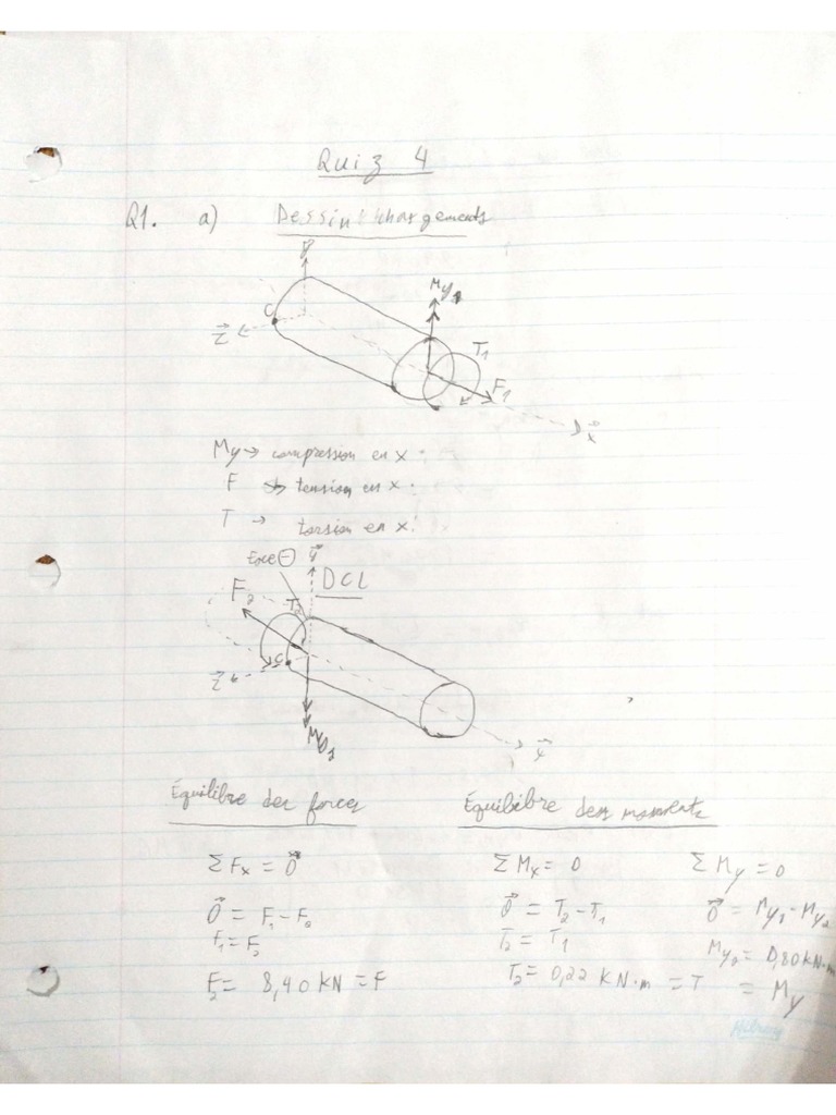 Devoir 4 RDM I | PDF