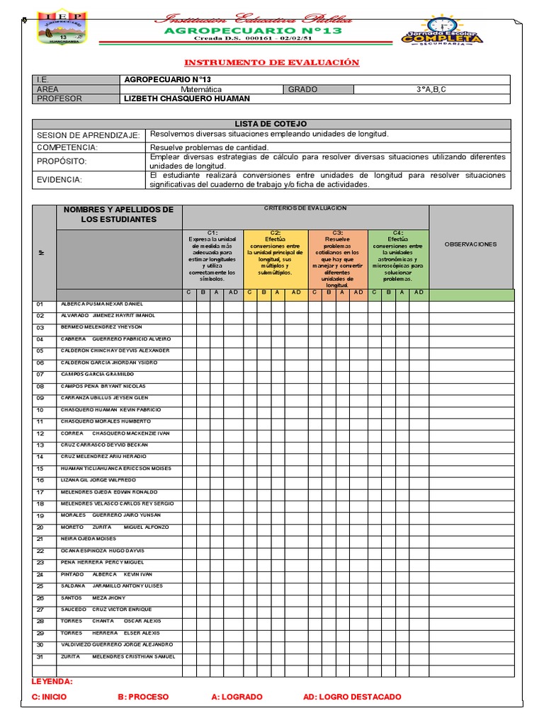 INSTRUMENTO DE EVALUACIÓN EDA 5 | PDF