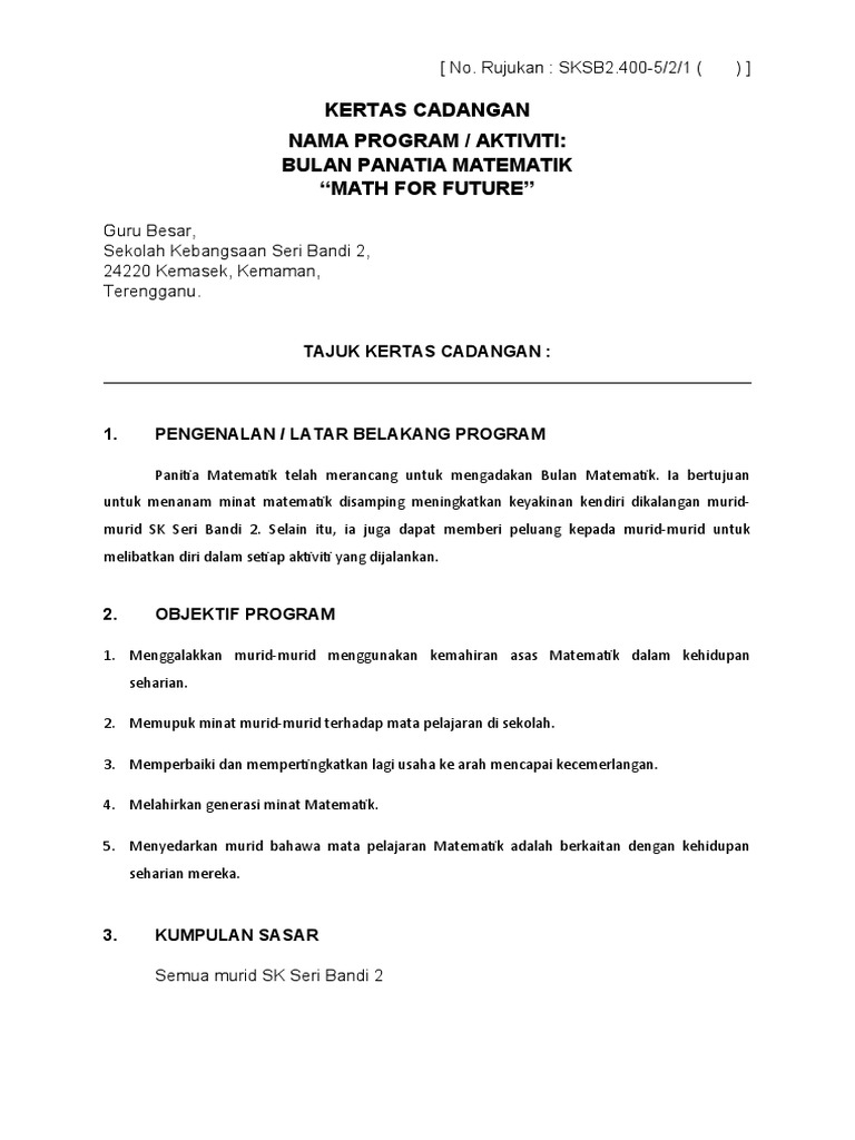 Program Bulan Matematik | PDF