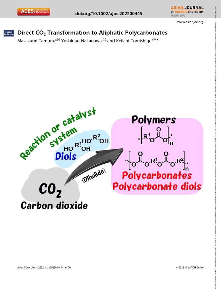 Asian J Org Chem - 2022 - Tamura - Direct CO2 Transformation To ...