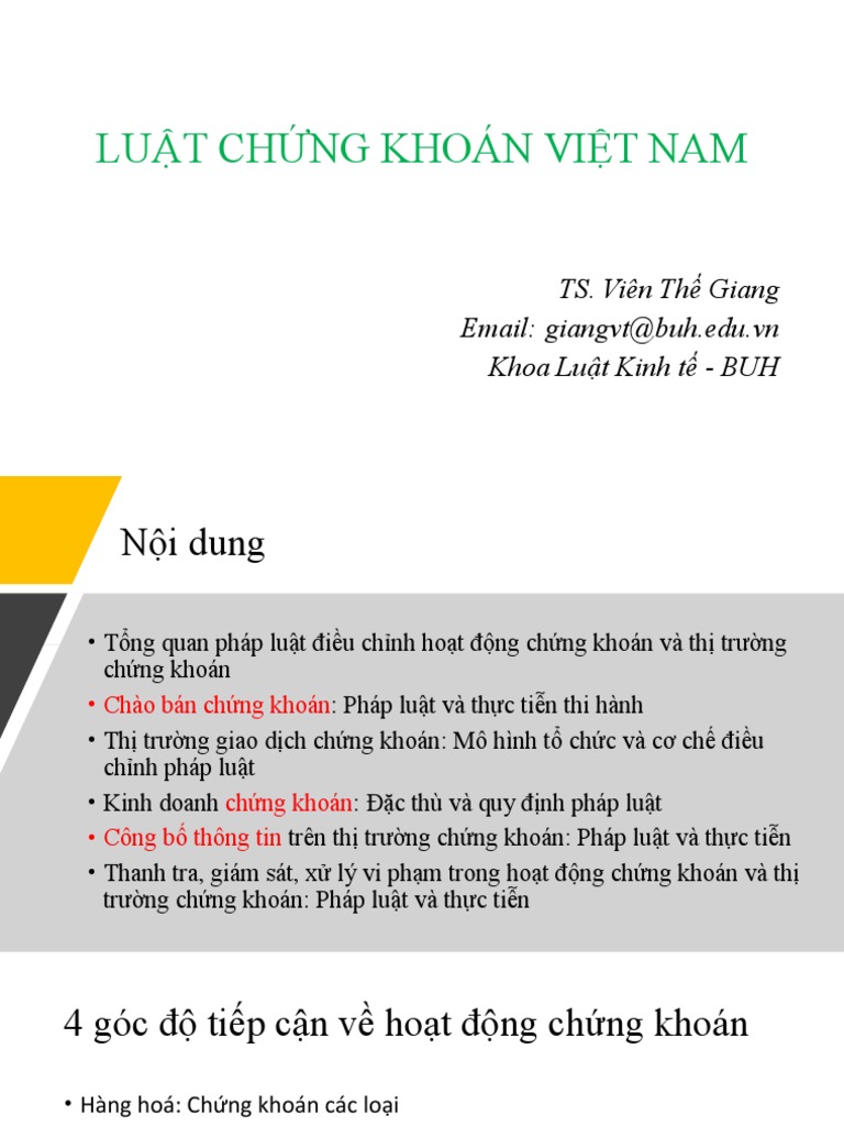 2021 Luat Chung Khoan BUH | PDF
