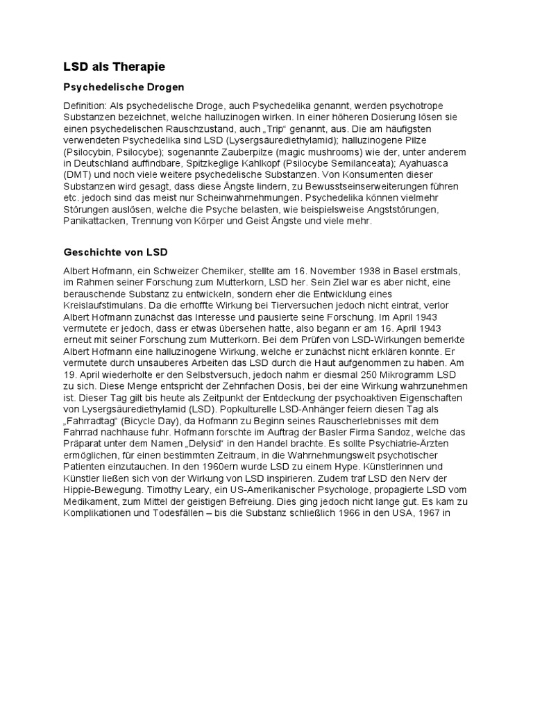 Projektarbeit LSD | PDF