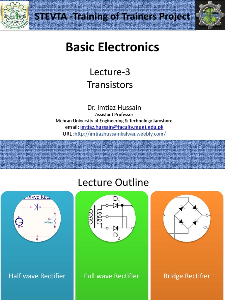 Lecture-3 Transistors | PDF | Bipolar Junction Transistor | Transistor