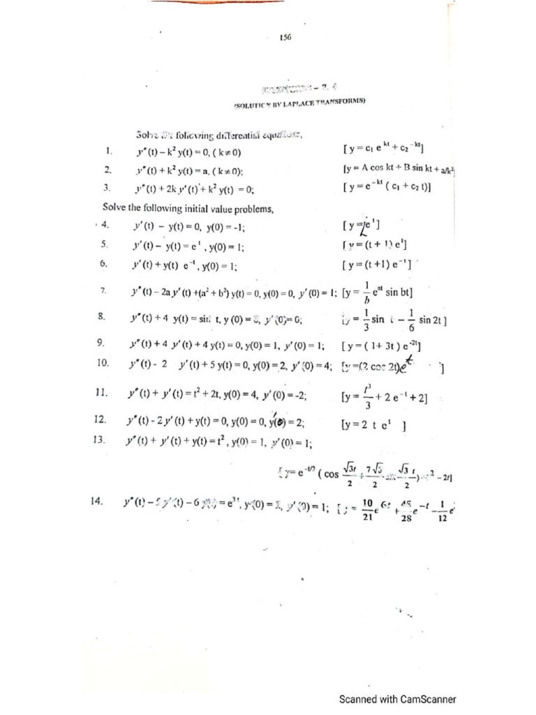 Practicefor Initial Value Problems Pdf