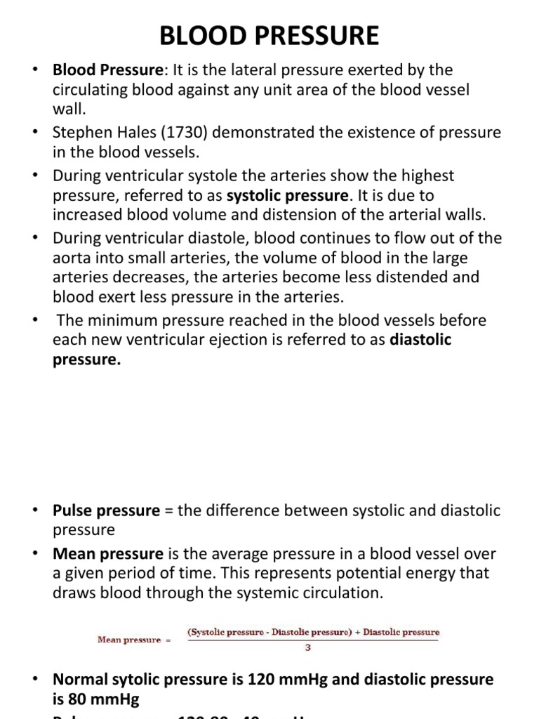 Blood Pressure | PDF | Blood Pressure | Diastole
