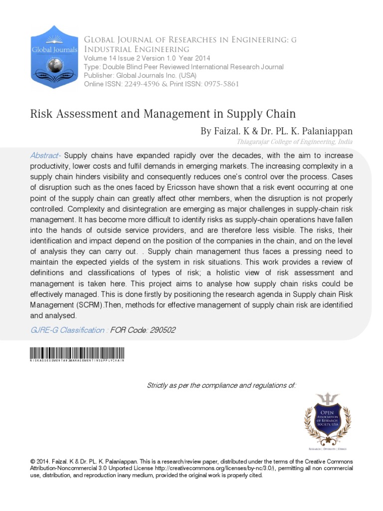 3 Risk Assessment and Management | PDF