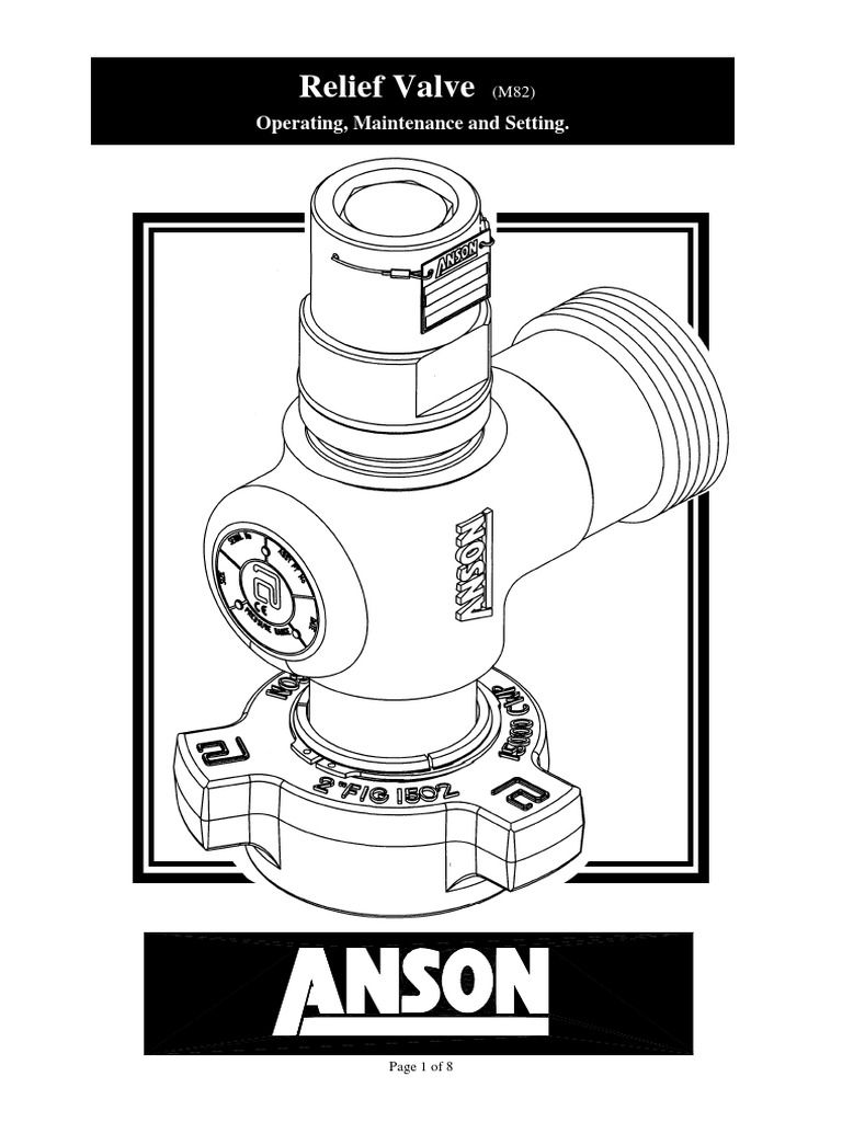 ANSON Pressure Relief Valve Operating, Maintenance & Setting Manual | PDF | Home & Garden ...