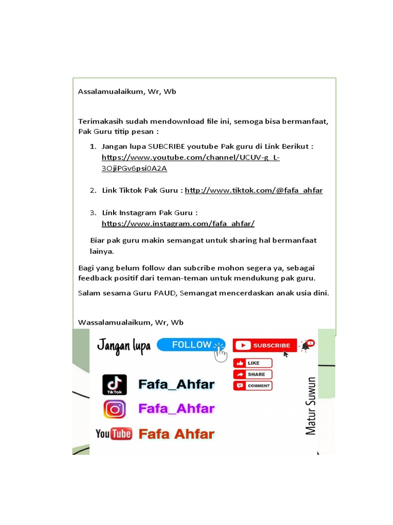 Rapot Kurikulum Merdeka Paud Smt 2 | PDF