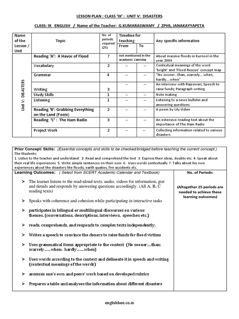 9th Units 5 & 6 LPs | PDF | Multilingualism | Learning