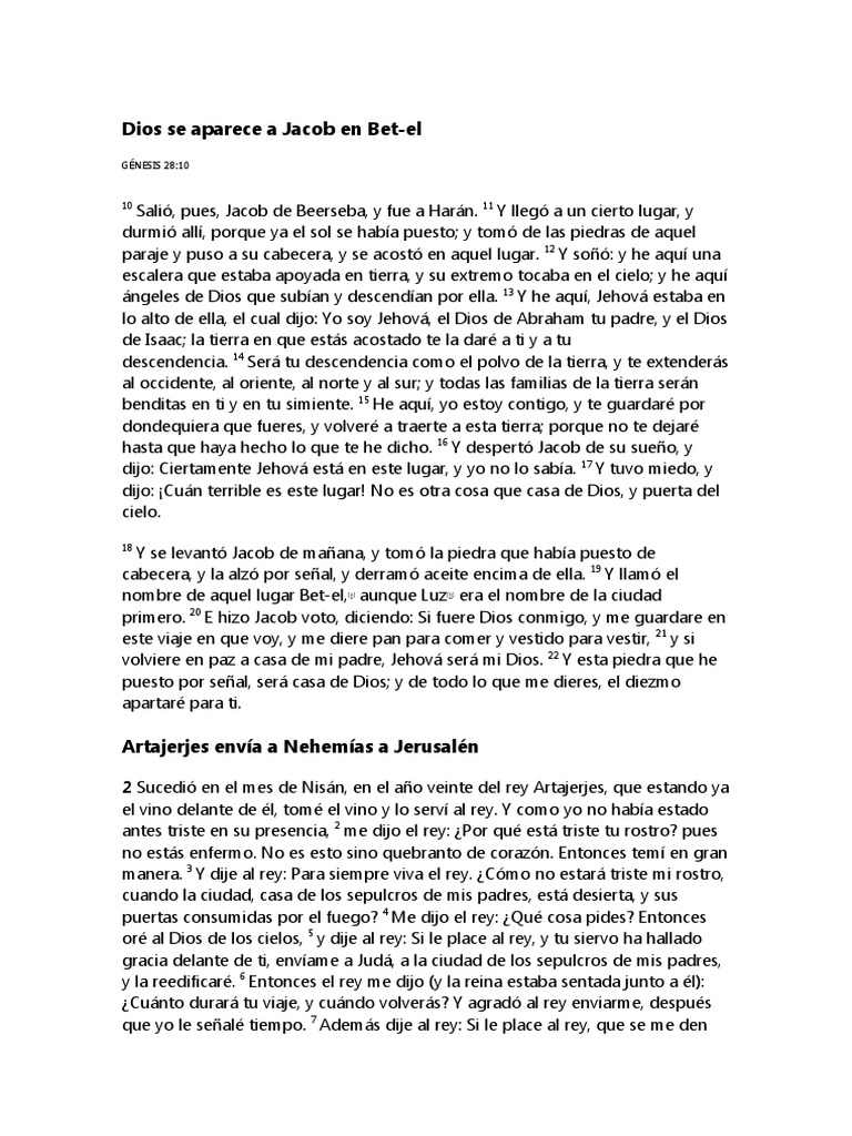Dios Se Aparece A Jacob en Bet | PDF | Jacob