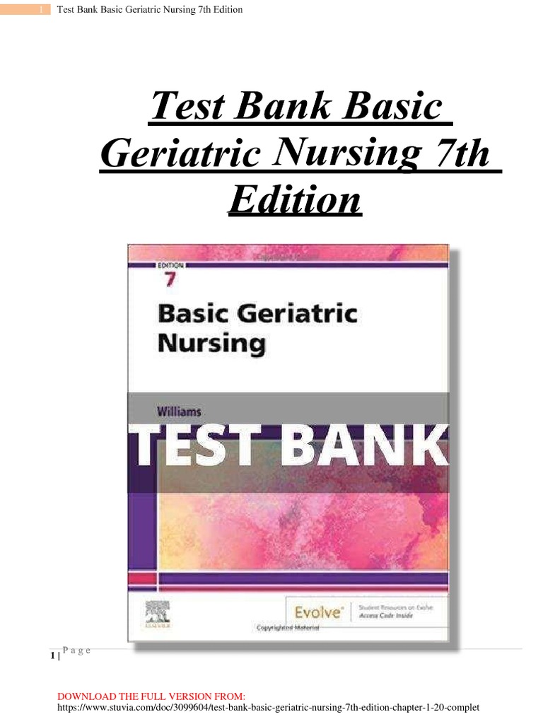 Geriatric Test Bank | PDF
