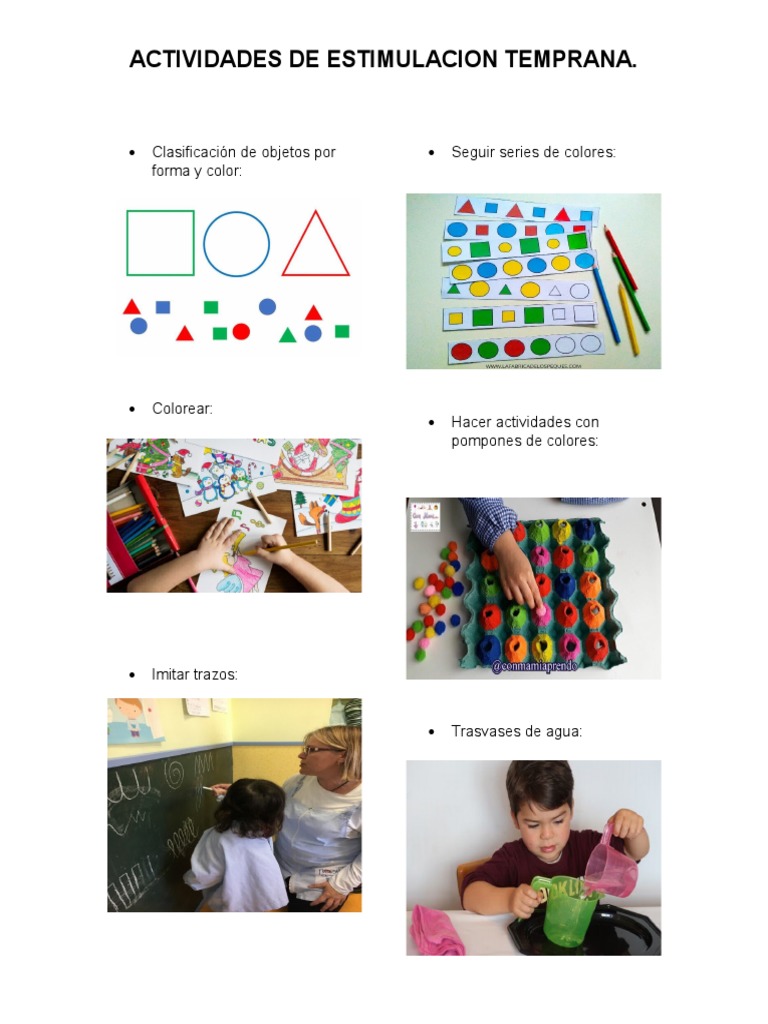 Actividades de Estimulacion Temprana | PDF