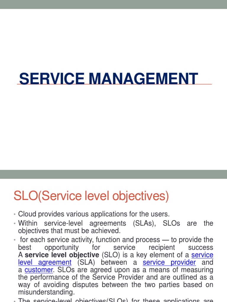 Service Management | PDF