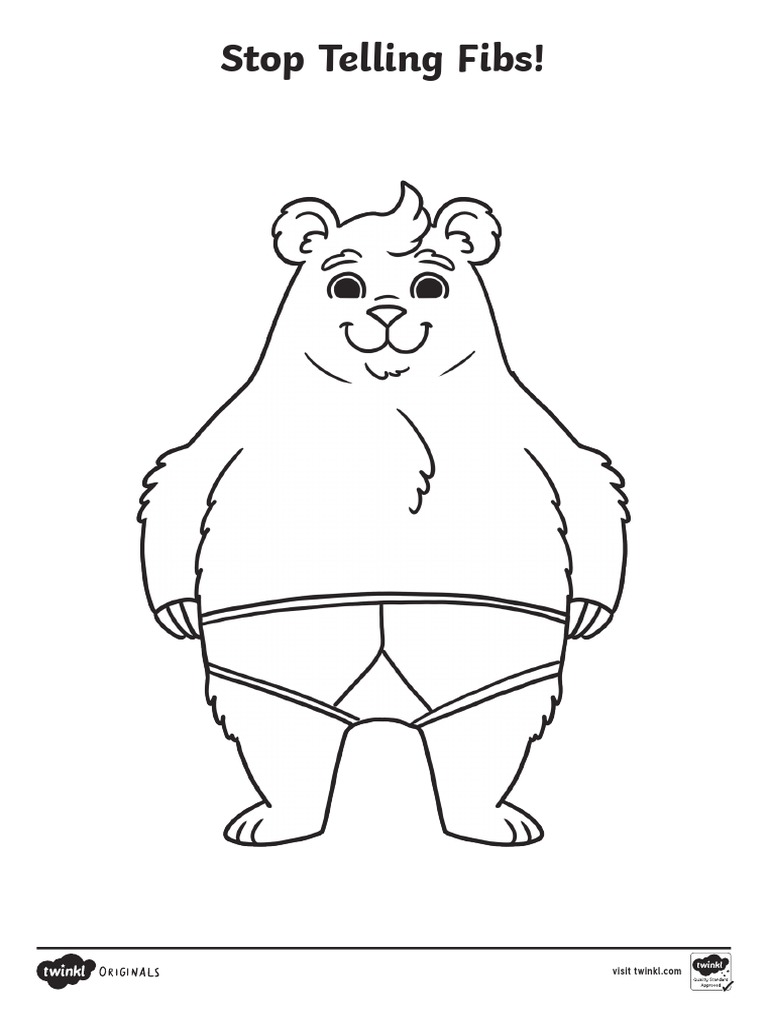 Stop Telling Fibs Colouring Pages | PDF
