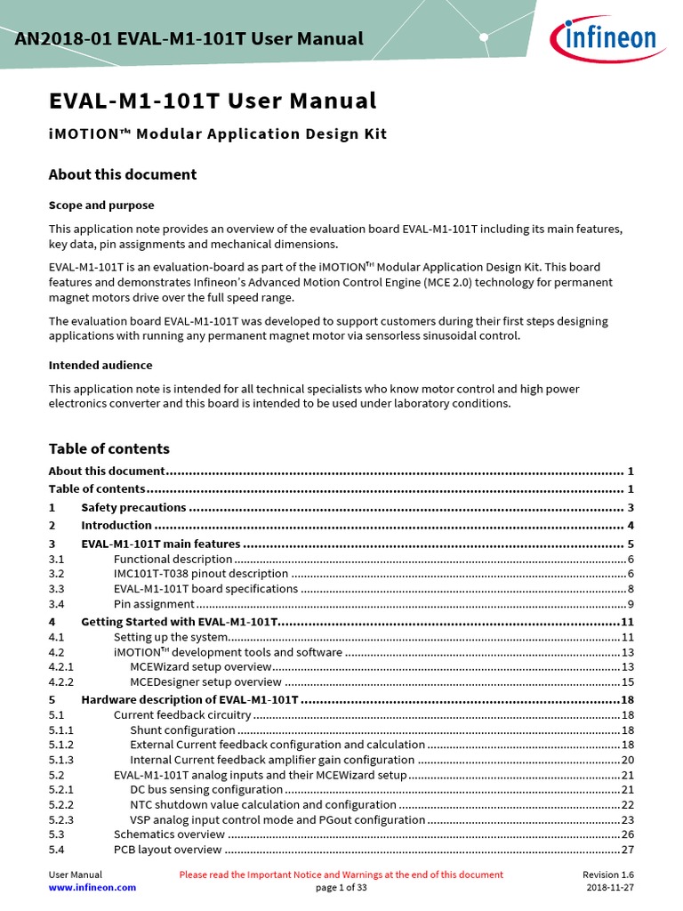 Infineon An2018 01 EVAL M1 101T User Manual UM v01 06 en | PDF | Amplifier | Electrostatic Discharge