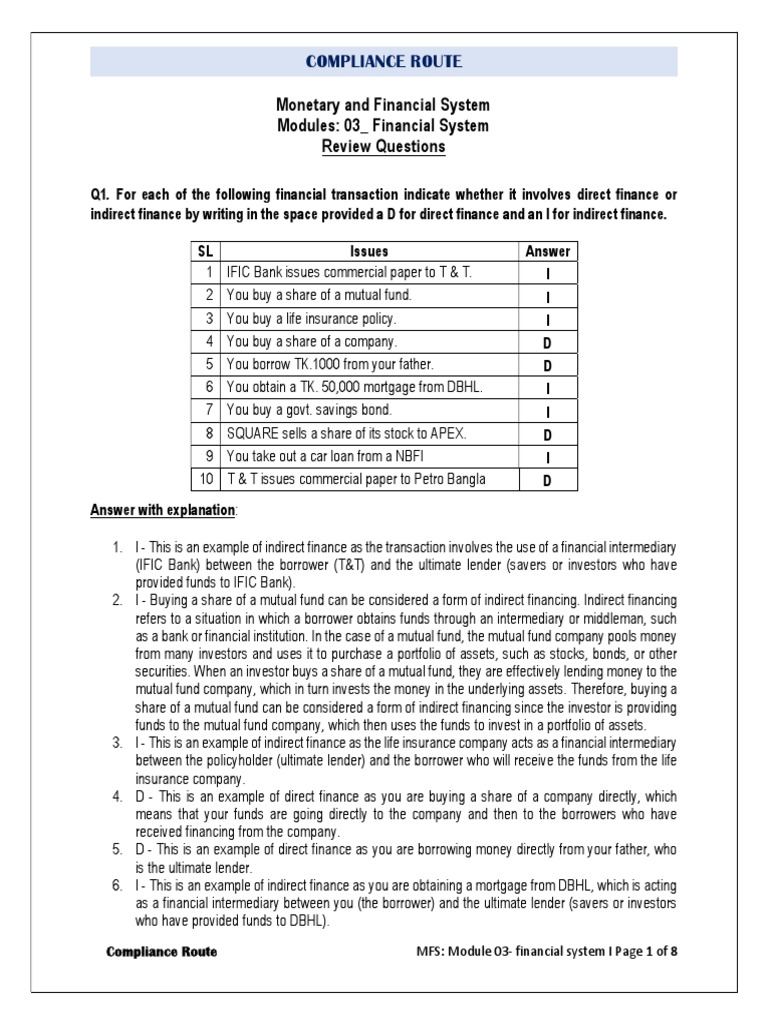 Cr Mfs Module 03 Review Question | PDF