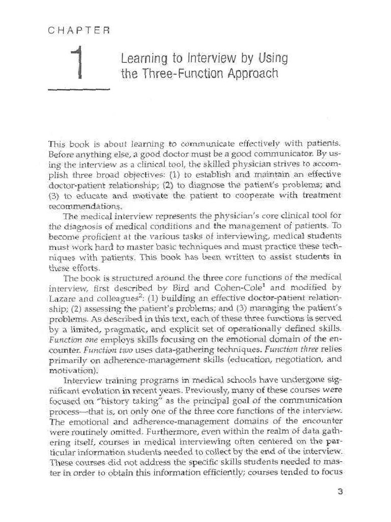 The Medical Interview Cap 2 y 3 | PDF