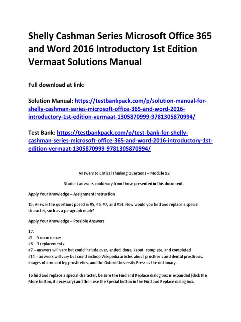 Shelly Cashman Series Microsoft Office 365 and Word 2016 Introductory ...
