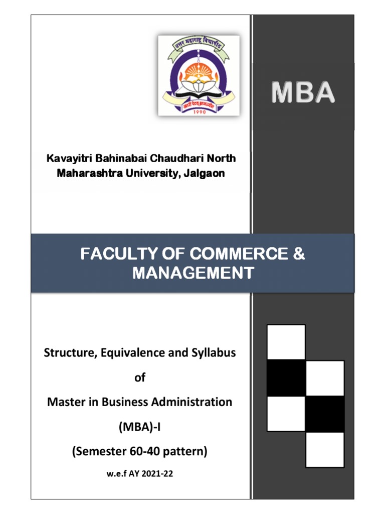 2021-22 MBA Structure, Equivalence and Syllabus | PDF | Business