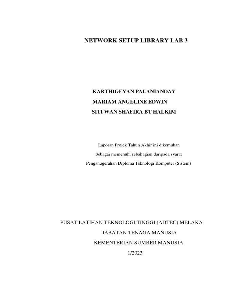 Bab 1 (Pta) Netwrok Setup | PDF