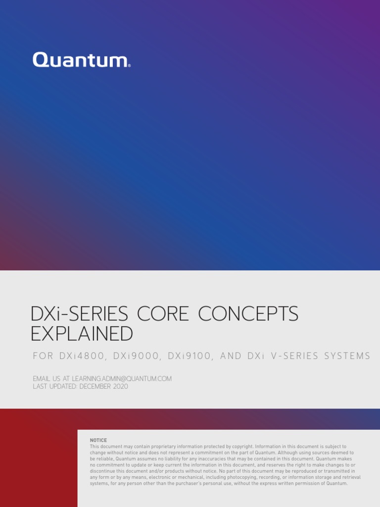 6-66757-05 RevC DXi-Series Core Concepts Explained | PDF