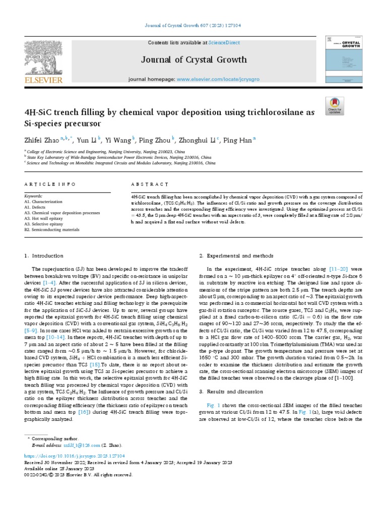 tcs系列气体 | PDF | Chemical Vapor Deposition | Epitaxy