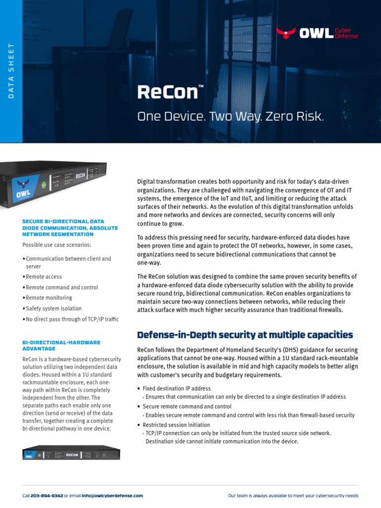 19 OWL 0105 Data Sheet Redesign ReCon V4 | PDF