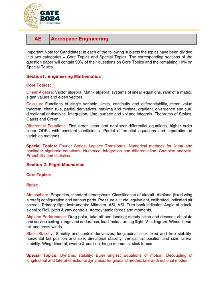 AE Aerospace Engineering | PDF
