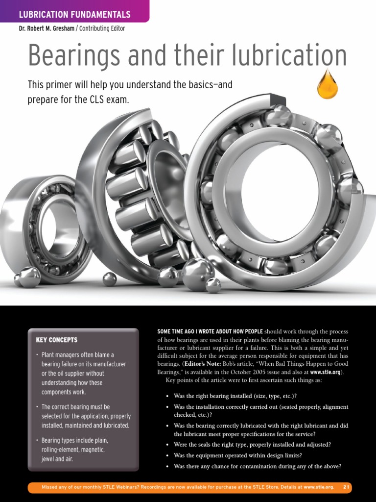 Bearings and Their Lubrication | PDF | Bearing (Mechanical ...