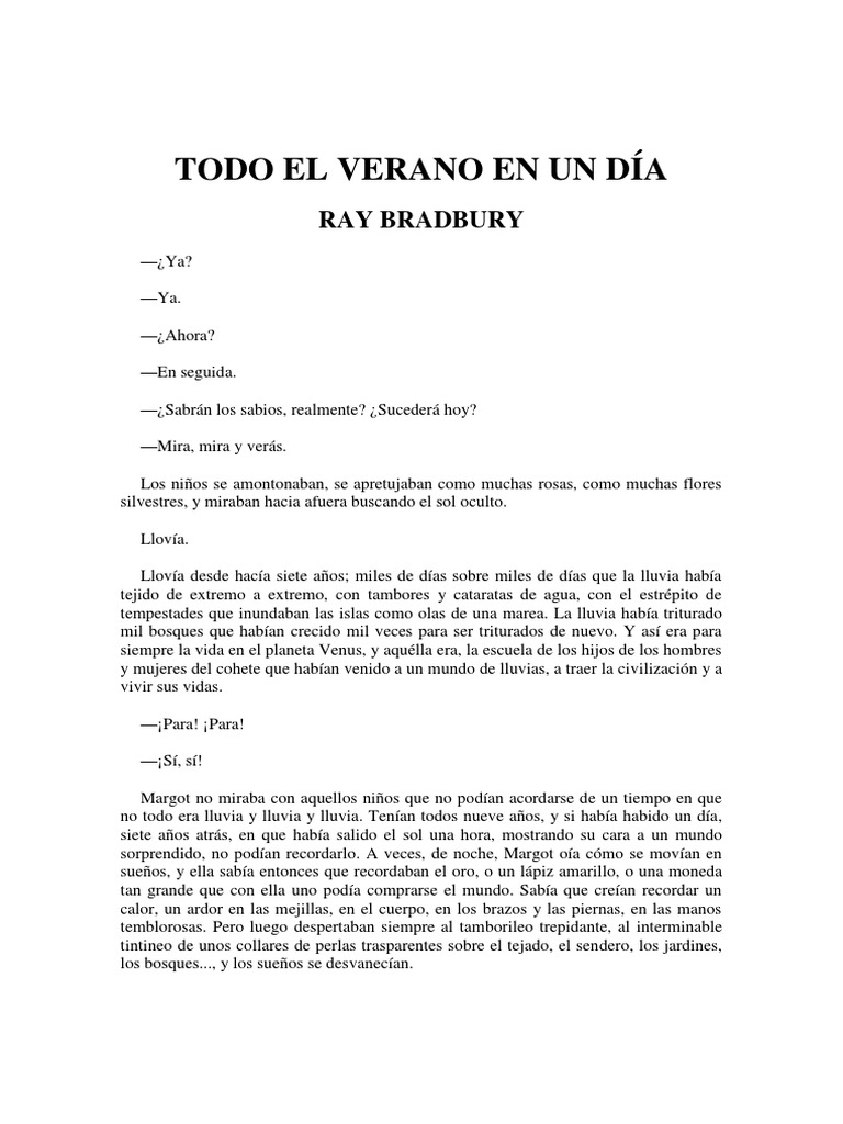 Todo el verano en un día | PDF