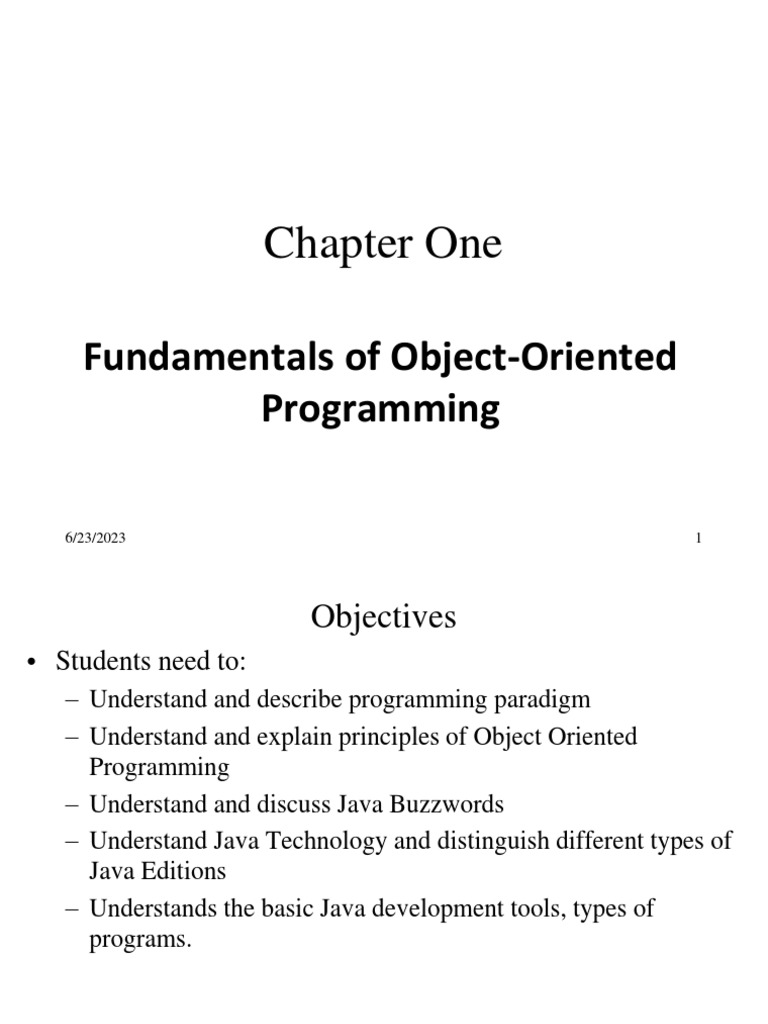 Object Oriented Programming Chapter One Introduction Updated 2021 | PDF ... Object Oriented Programming Chapter One Introduction Updated 2021 | PDF ...