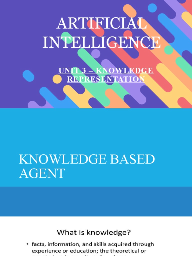 Ai-UNIT 3 | PDF | Logic | Knowledge Representation And Reasoning