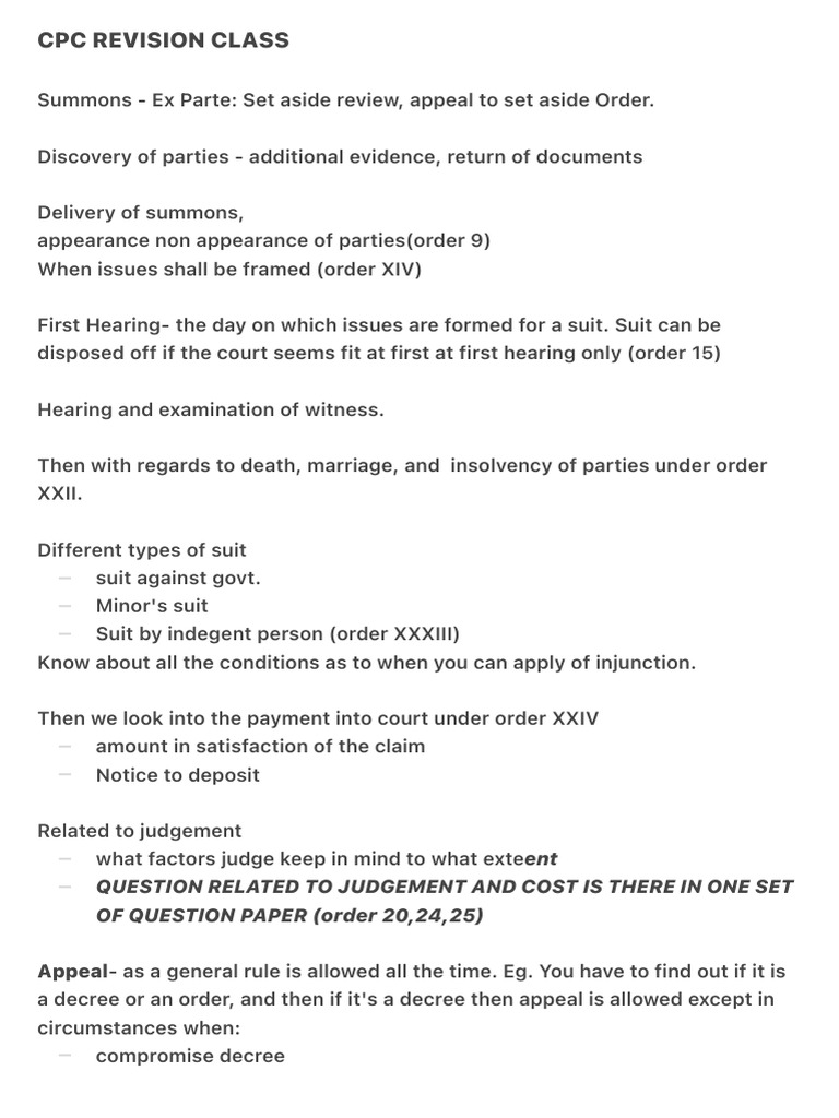 CPC Revision Class | PDF | Lawsuit | Landlord