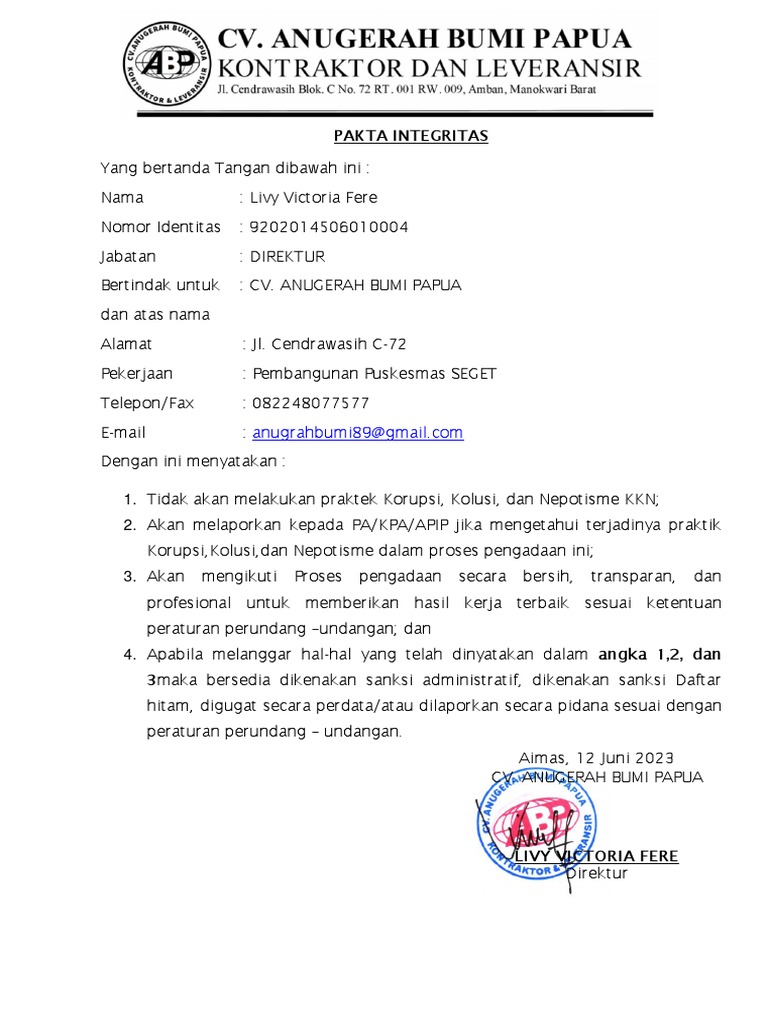 Dokumen Kualifikasi | PDF