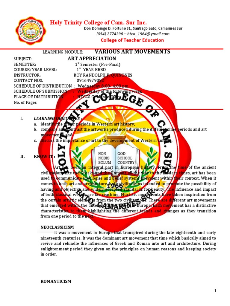 Module 1- art appreciation | PDF