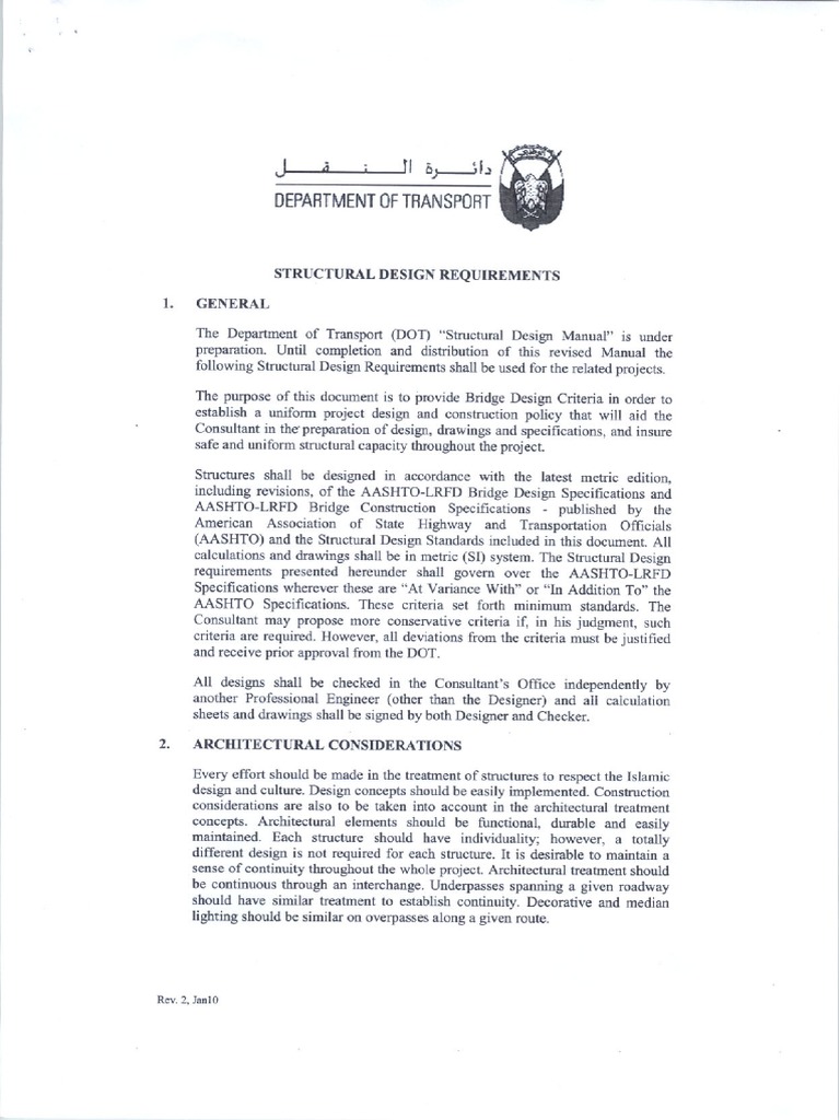 ADM Bridge Structural Design Requirements | PDF