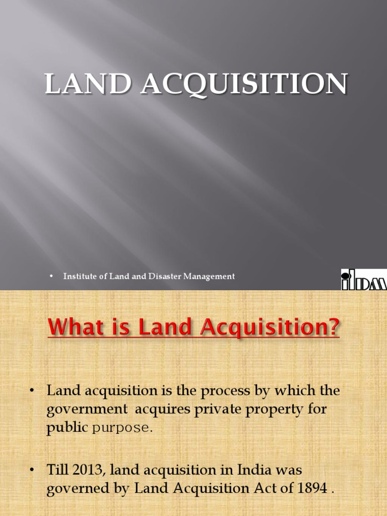 Land Acquisition | PDF | Taxes | Income