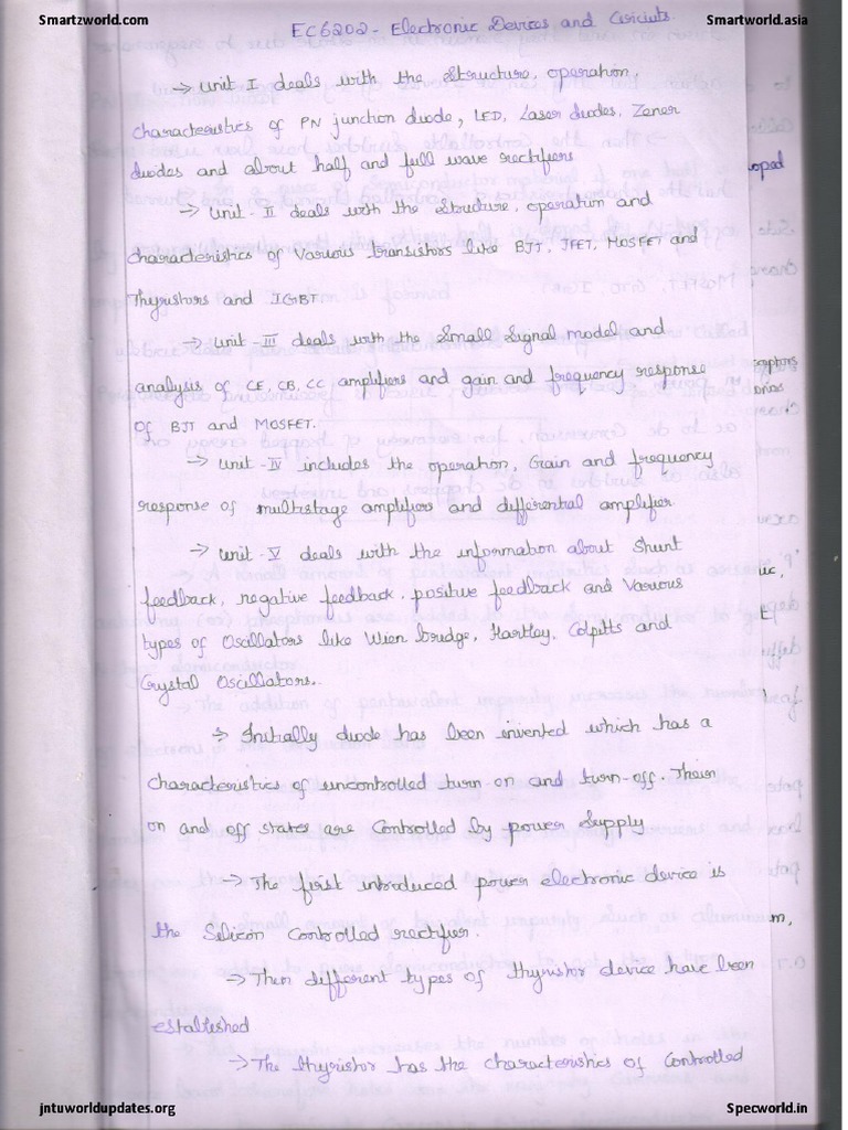 Electronic Device and Circuits | PDF | Electrical Engineering | Physical Sciences