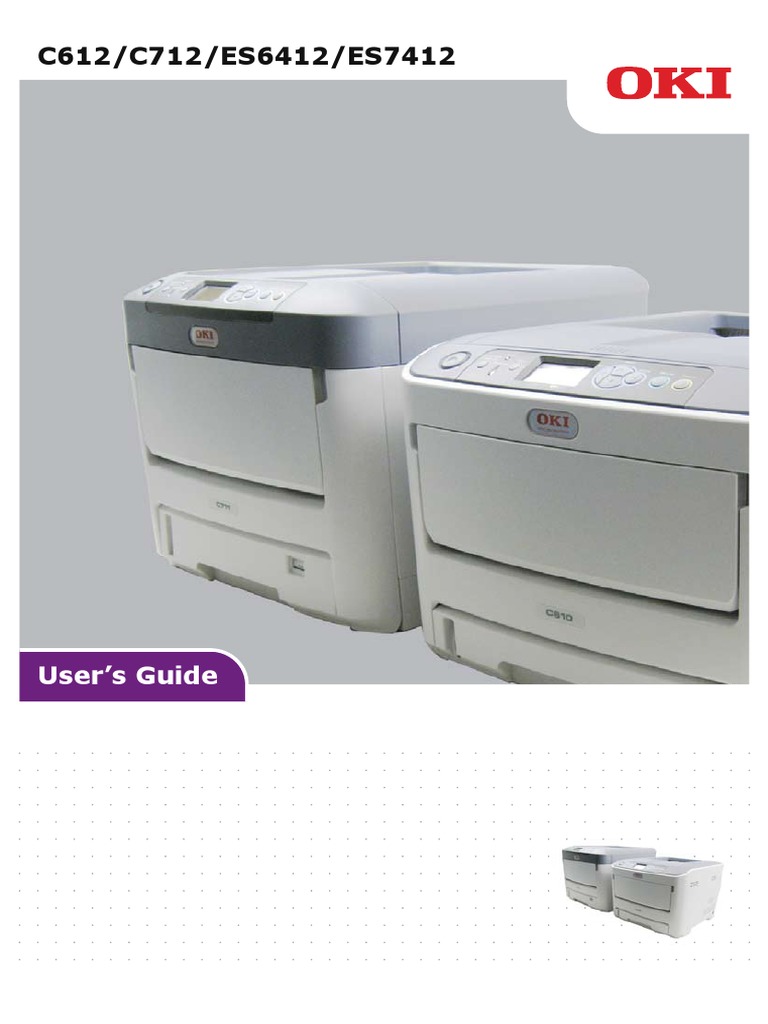 OKI C712 User Manual | PDF | Printer (Computing) | Menu (Computing)
