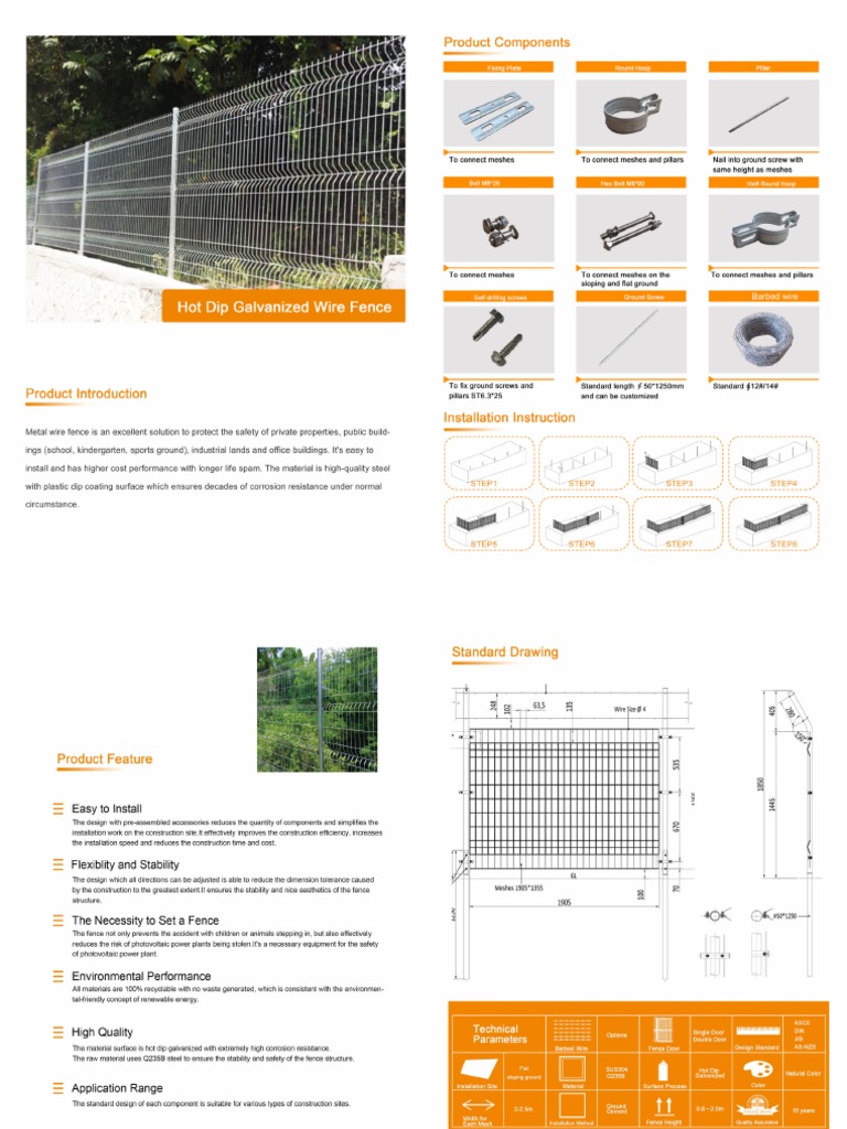 SOEASY Fence - Hot Dip Galvanizing | PDF