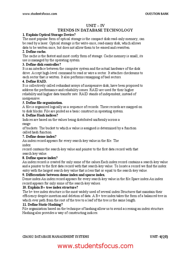 Unit 4 Database Management System4 Pdf
