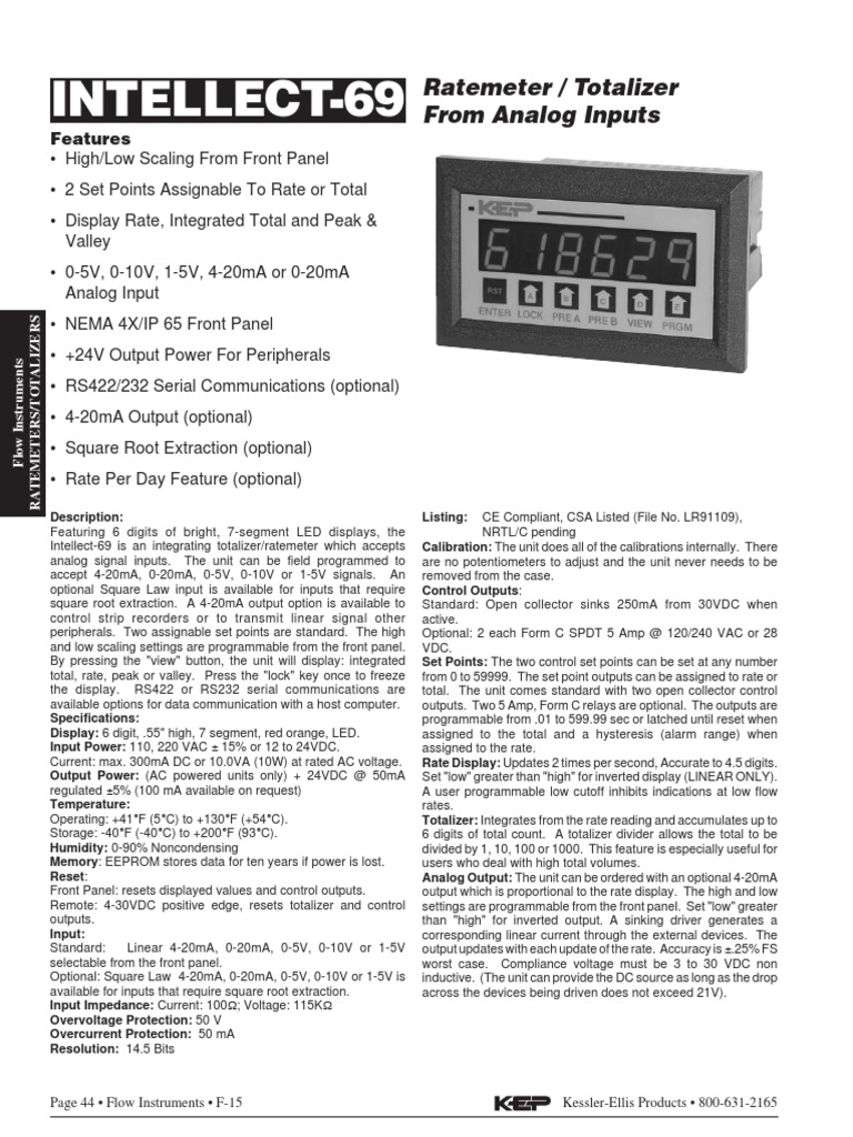 Intellect-69 Totalizer | PDF | Computer Science | Telecommunications