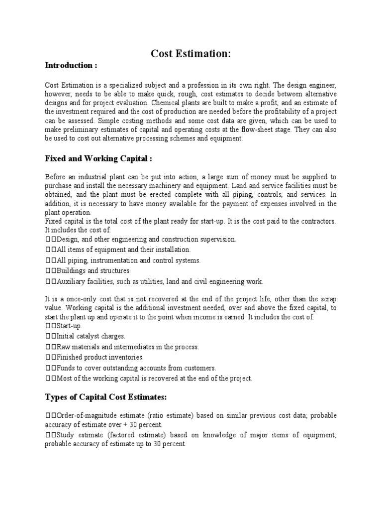 Cost Estimation | PDF Cost Estimation | PDF